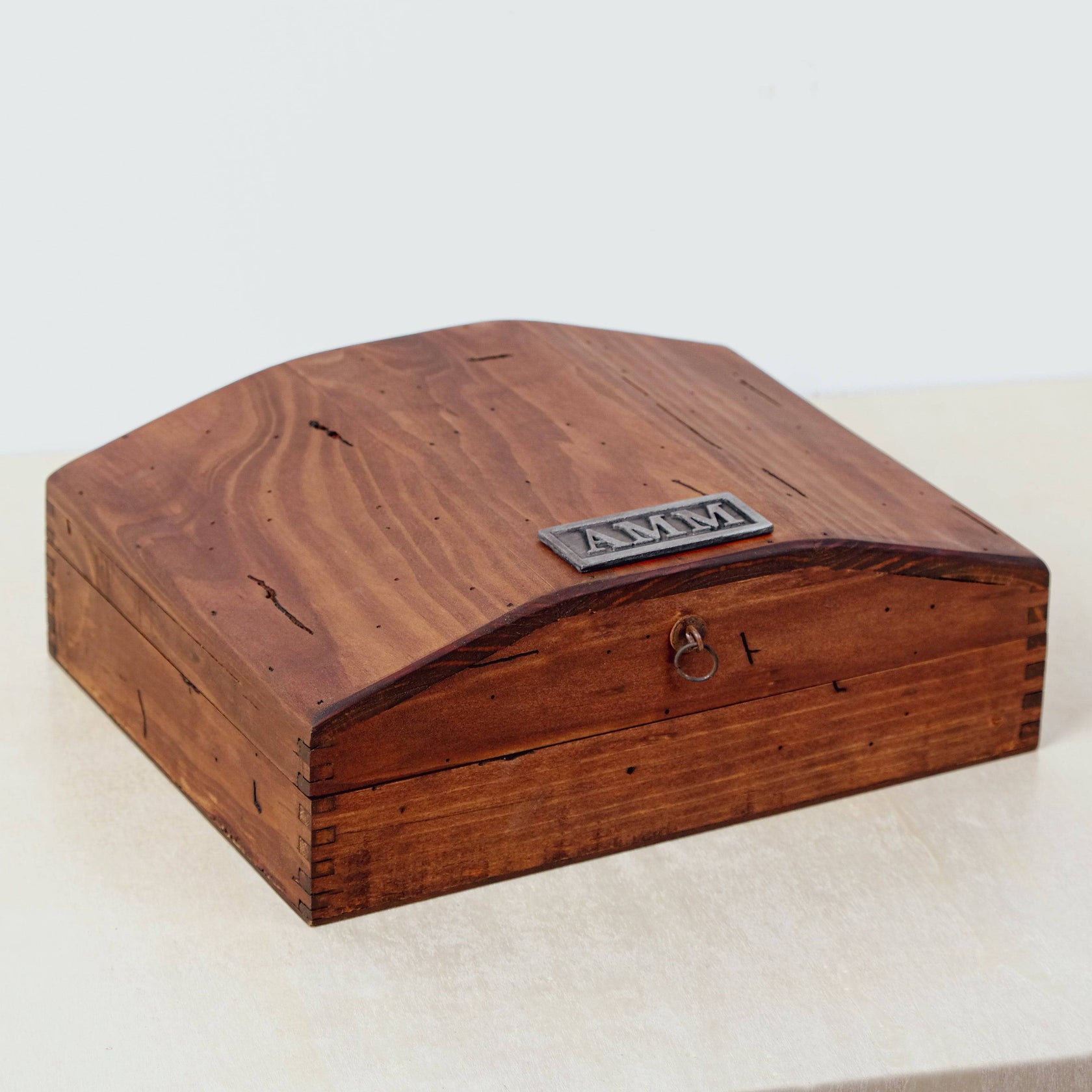 Watch Box for 8 Watches with Curved Top and Removable Tray, made with ...