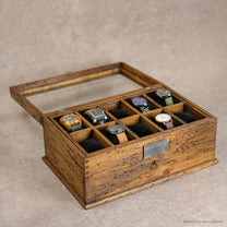 Personalized Wood Watch box for 20 Watches made with solid wood ...
