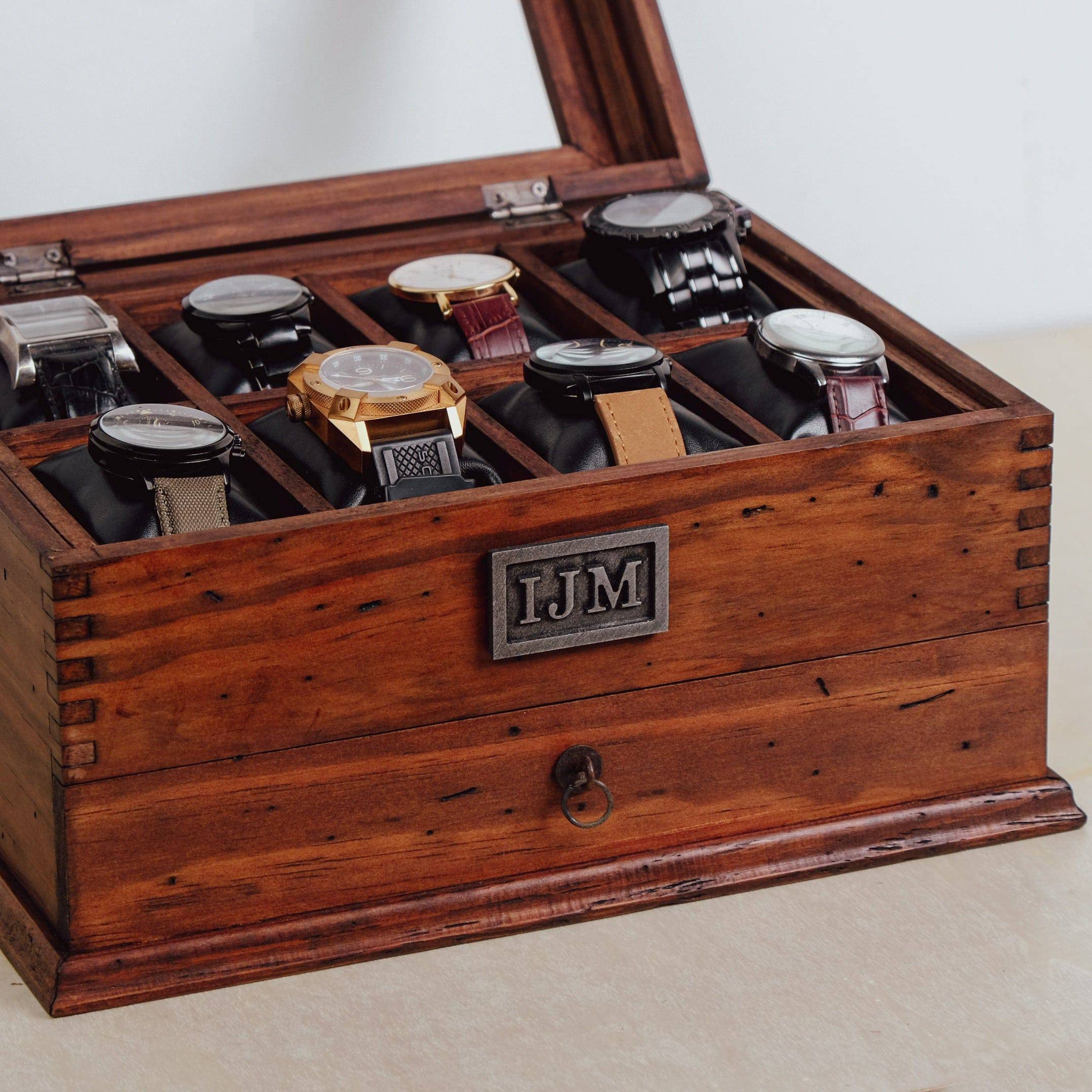 Watch Box for 8 Watches with Drawer – Deferichs